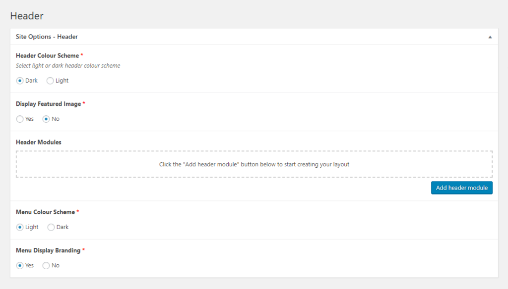 Header - WordPress Documentation