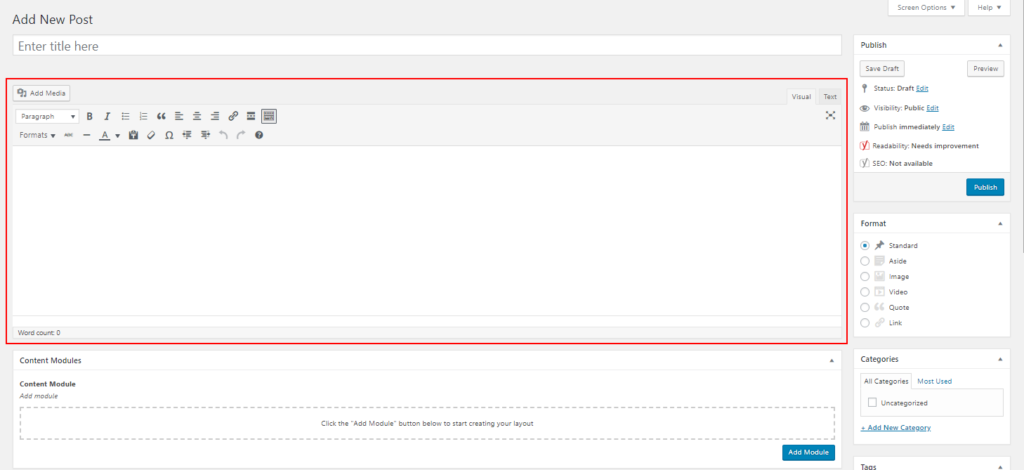 Adding a New Post - WordPress Documentation